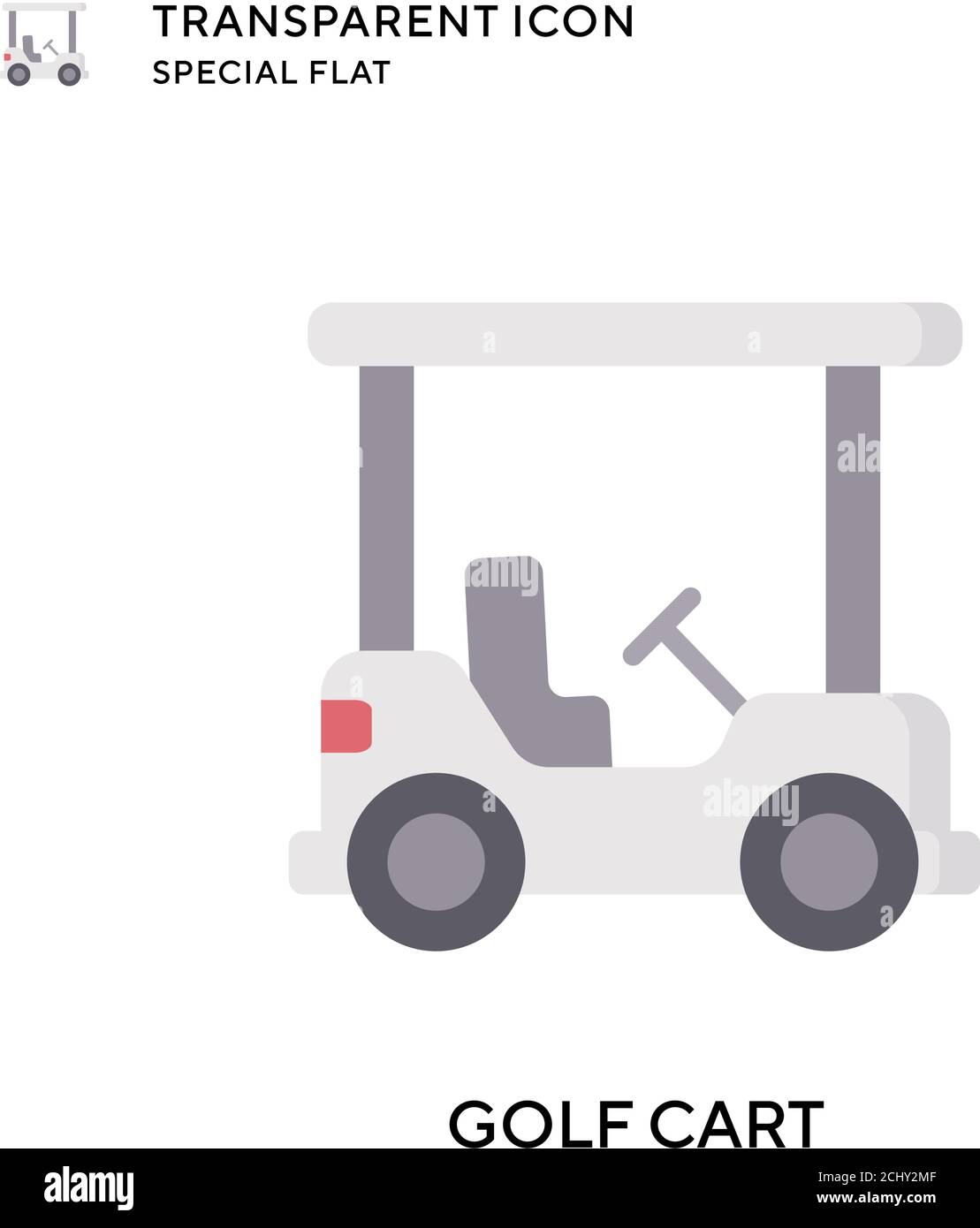 Golf cart vector icon. Flat style illustration. EPS 10 vector Stock ...