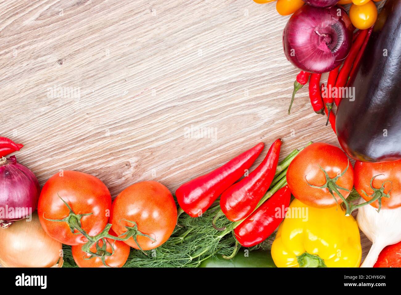 frame of fresh vegetables Stock Photo - Alamy
