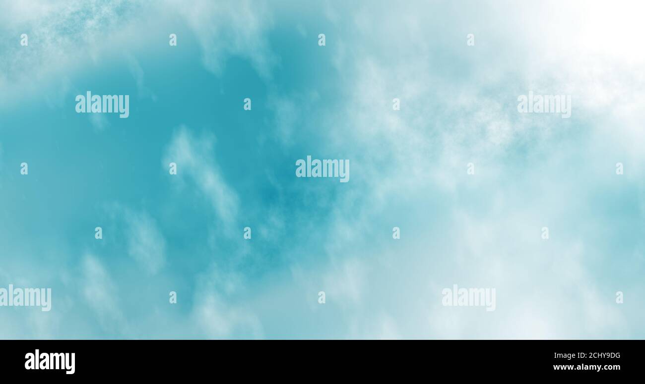 sunny turquoise sky background with some clouds Stock Photo - Alamy