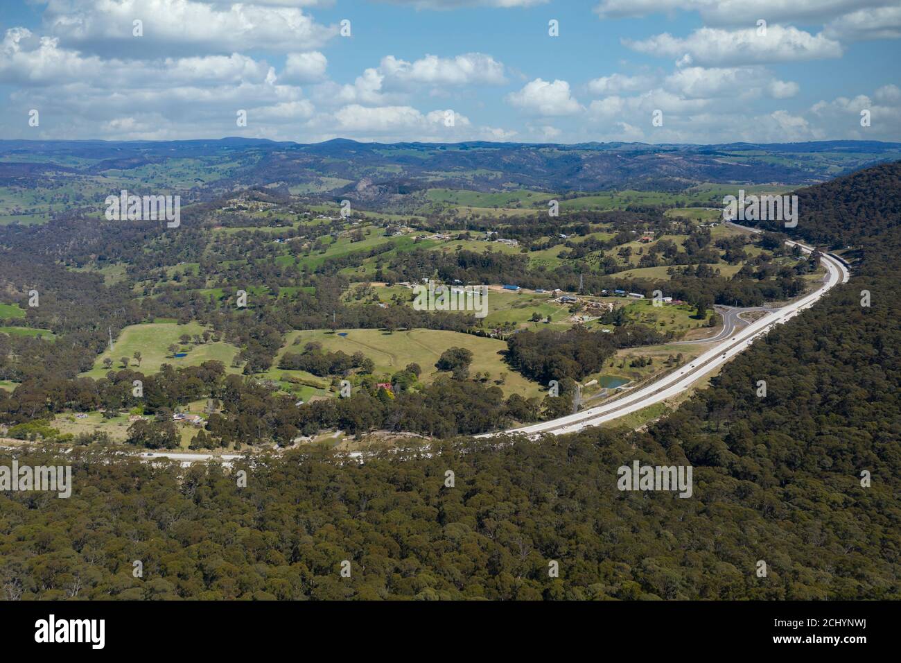 The Great Western Highway (A32) heading into the township of Lithgow in ...