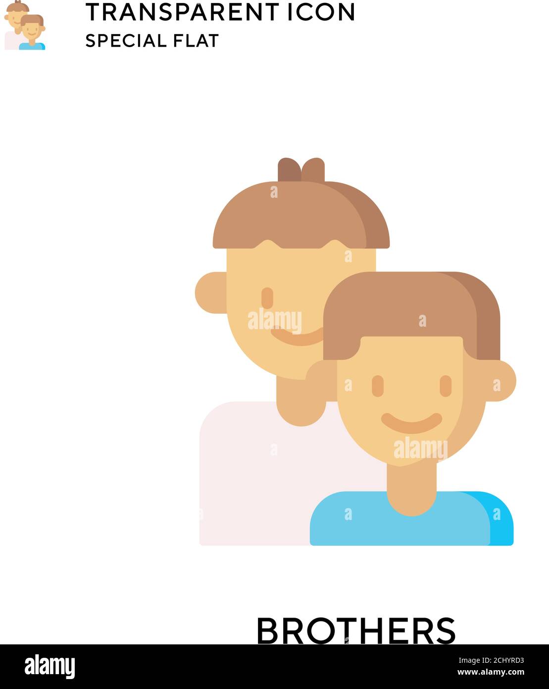 Brothers vector icon. Flat style illustration. EPS 10 vector Stock ...