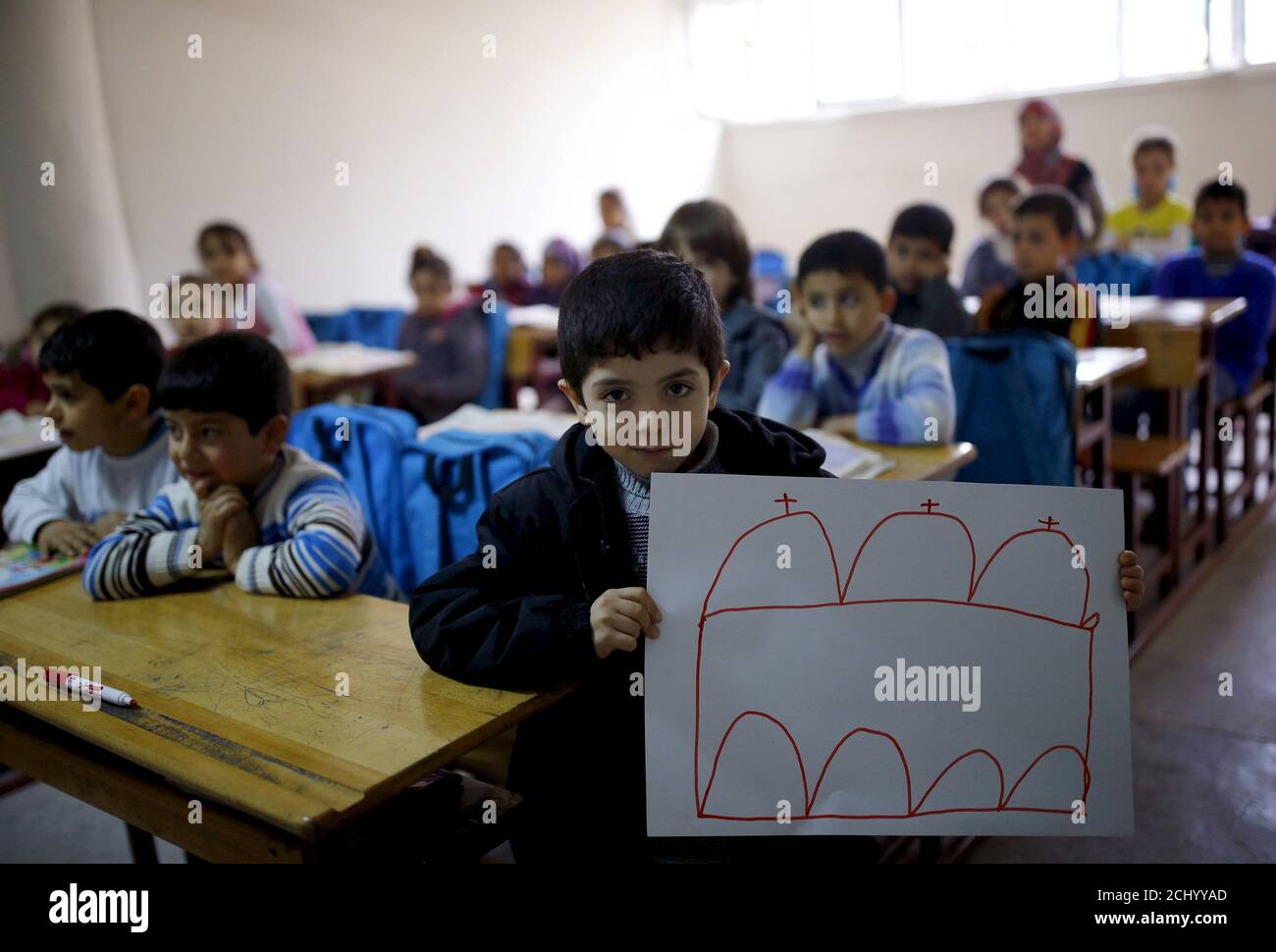 A boy shows his drawings hi-res stock photography and images - Alamy