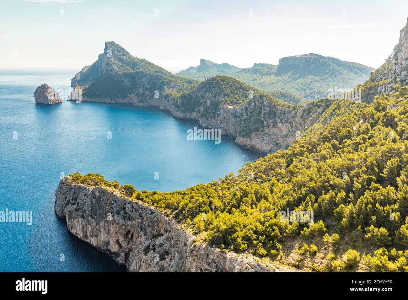 Cape Formentor area and surroundings, coast of Mallorca, Spain Stock ...