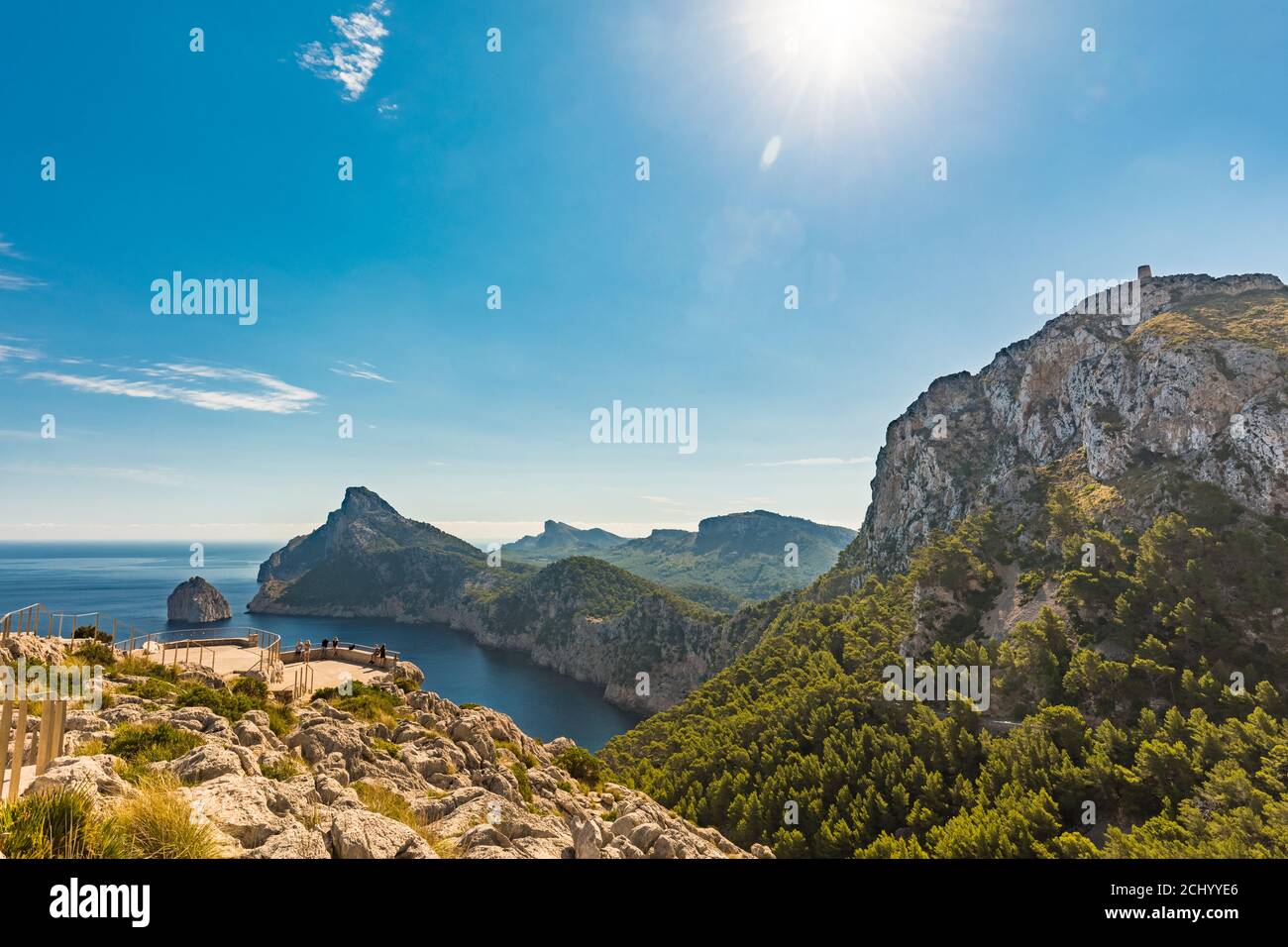 Cape Formentor area and surroundings, coast of Mallorca, Spain Stock ...