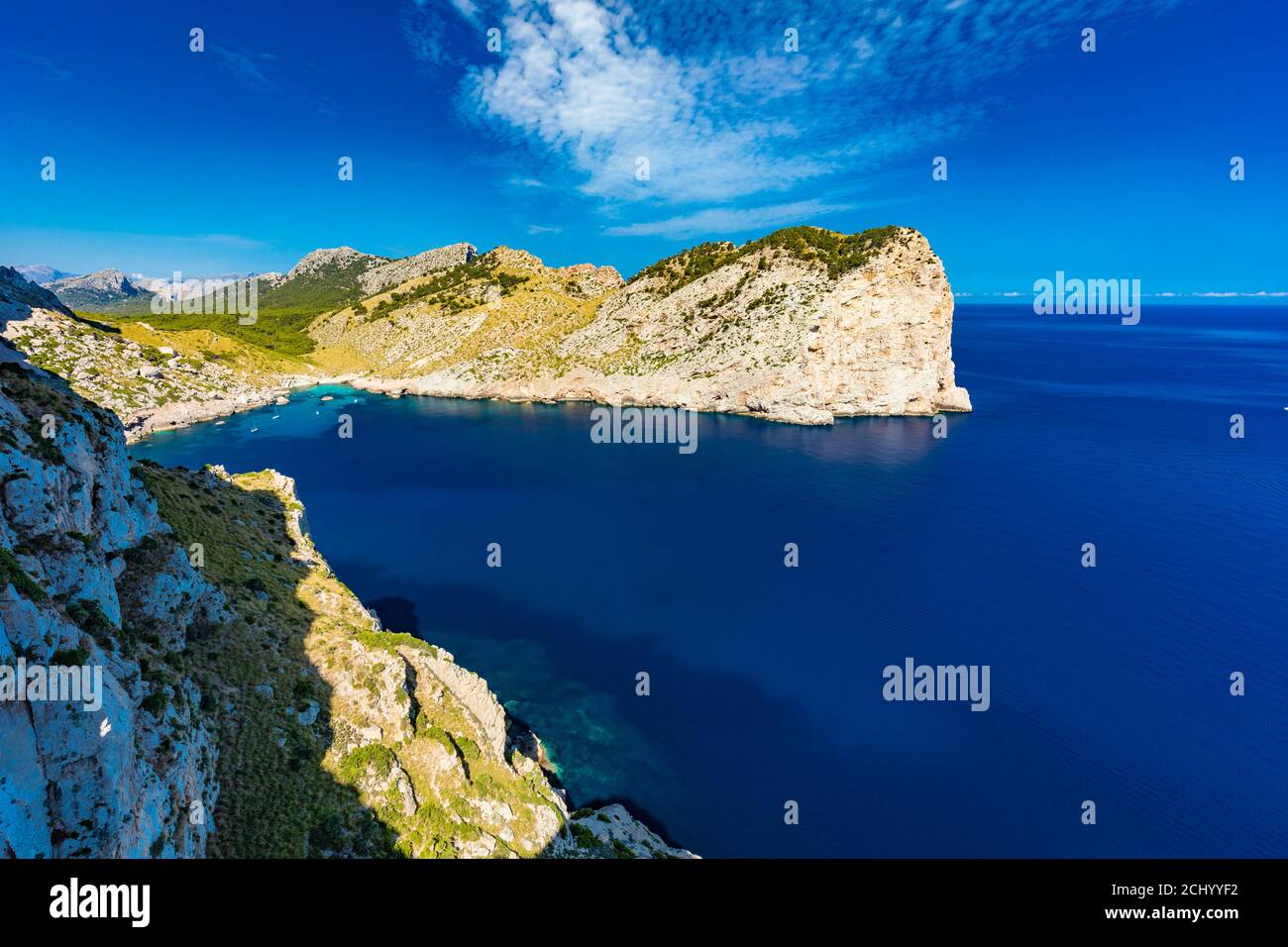 Cape Formentor area and surroundings, coast of Mallorca, Spain Stock ...