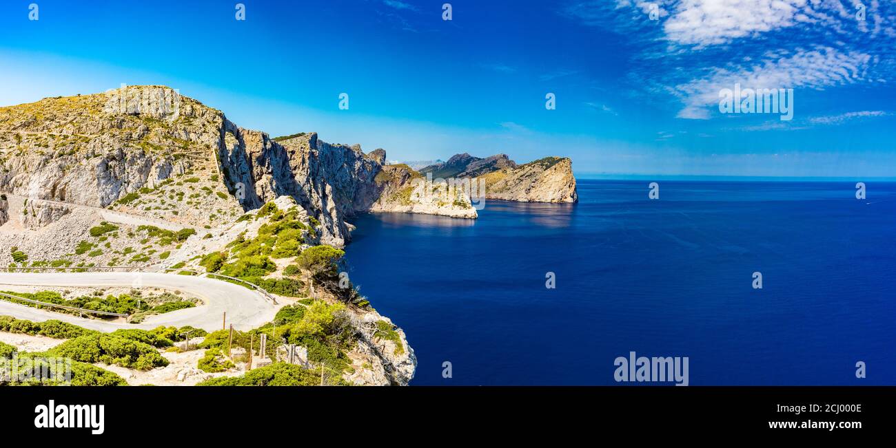 Cape Formentor area and surroundings, coast of Mallorca, Spain Stock ...