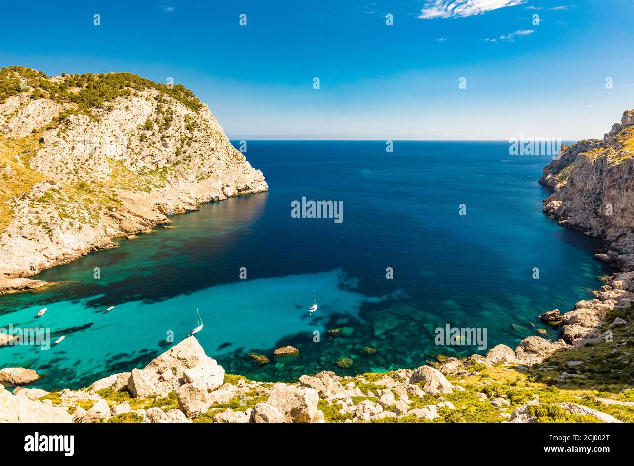 Cape Formentor area and surroundings, coast of Mallorca, Spain Stock ...