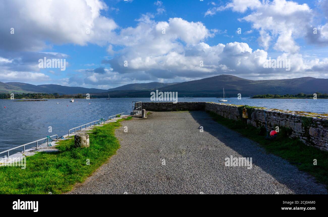 The small scenic pier at Templenoe, County Kerry, Ireland. A popular ...