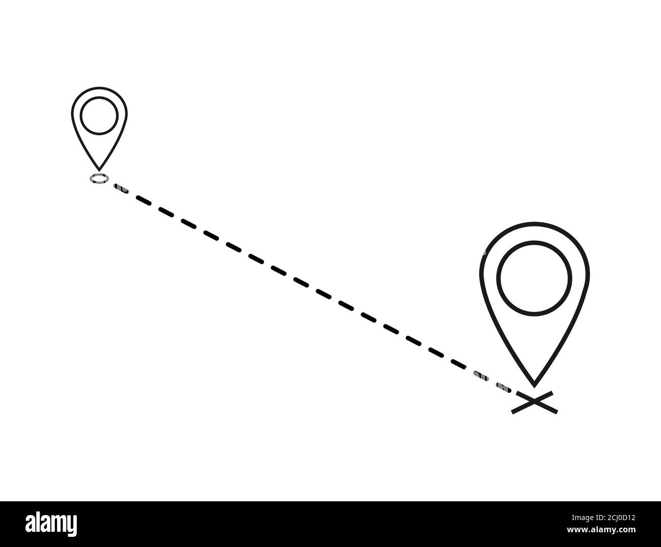 Vector icon, symbol moved announcement design image isolated on white ...