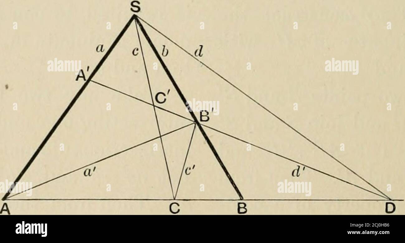 . The principles of projective geometry applied to the straight line ...