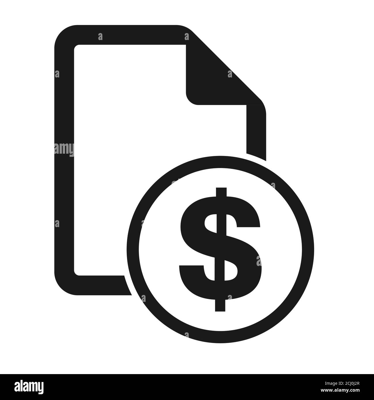 File flat icon with dollar symbol isolated on white background. Money ...