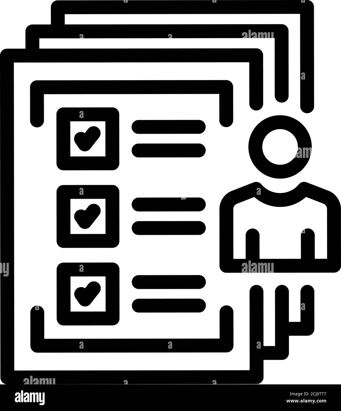 Certificate approved list icon, outline style Stock Vector Image & Art ...