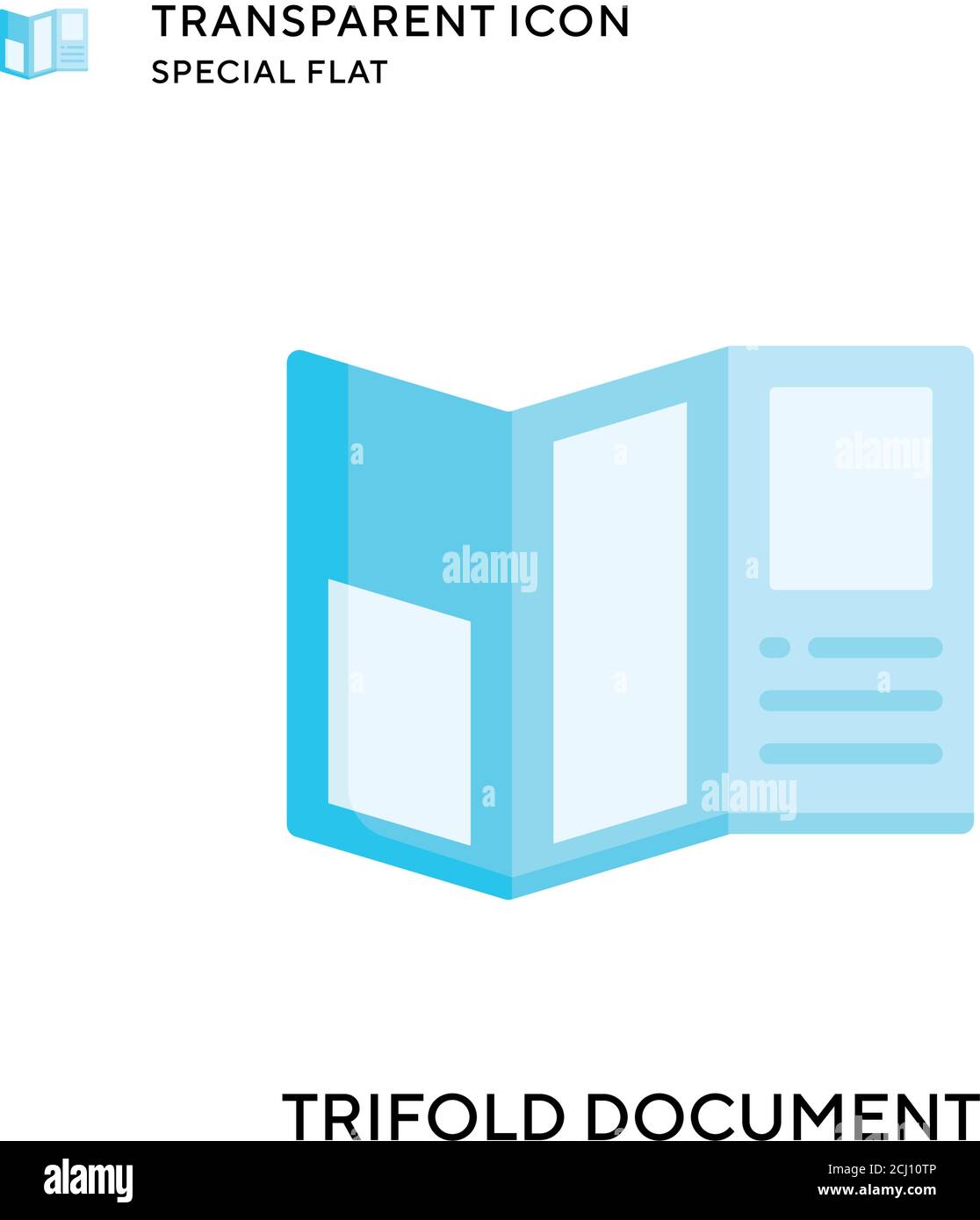 Trifold document vector icon. Flat style illustration. EPS 10 vector ...