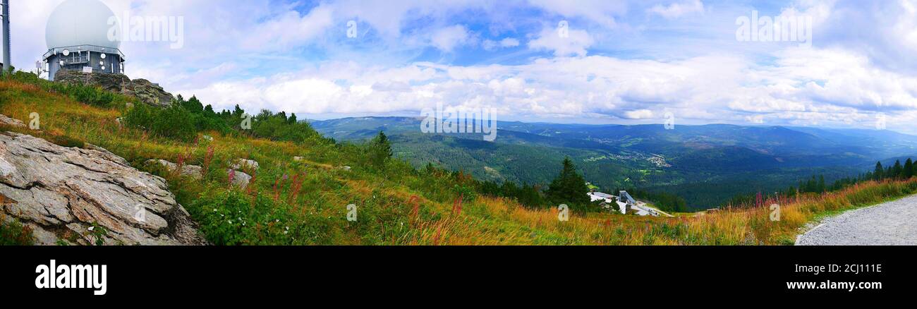 Großer Arber, Germany: Panorama of the largest mountain in the Bavarian ...