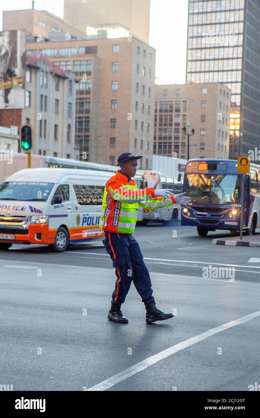 South african police with car hi-res stock photography and images - Alamy