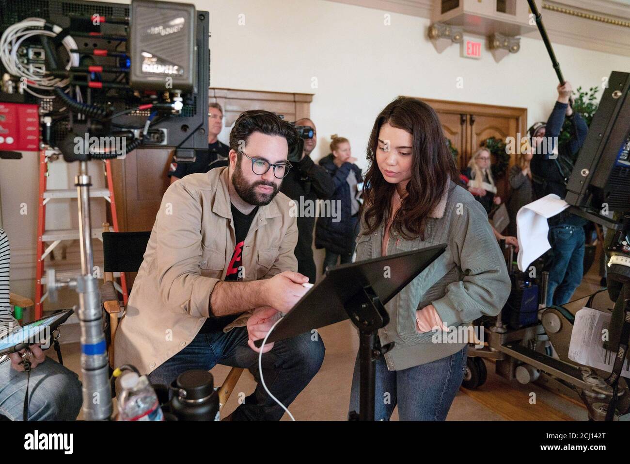 ALL TOGETHER NOW, from left: director Brett Haley, Auli'i Cravalho, on ...