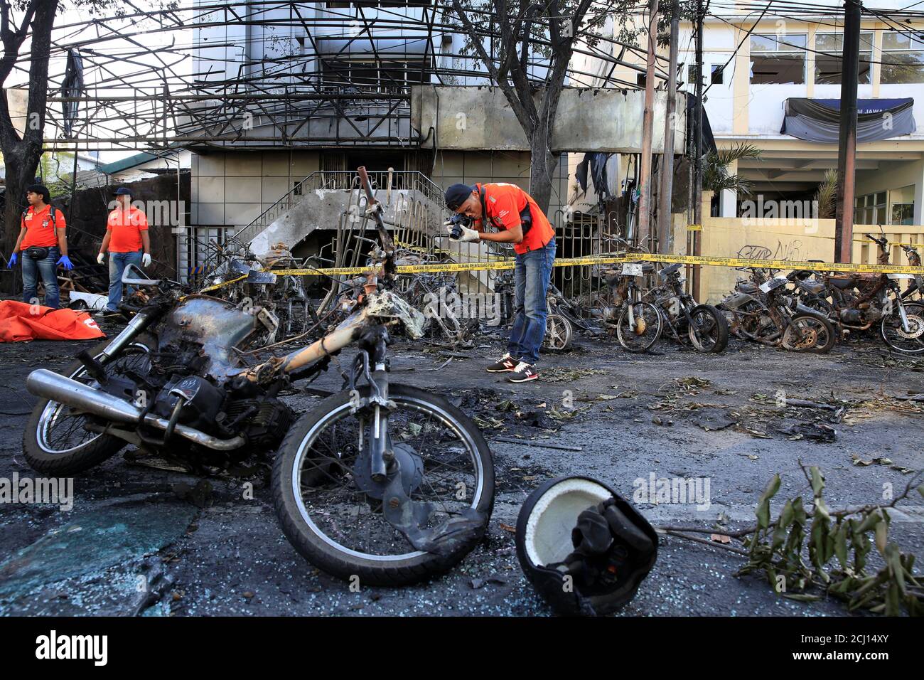 Motorcycles burned hi-res stock photography and images - Alamy