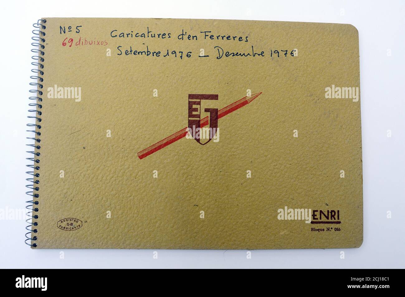 notebook, notepad, 70s, classic sketchbook Stock Photo - Alamy