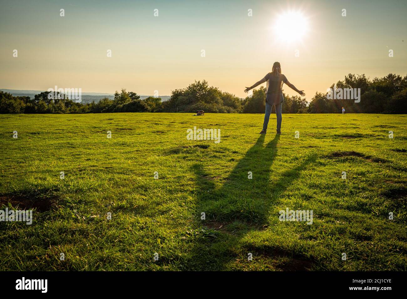 Oxford, Oxfordshire, UK. 14 September, 2020. Hike in Shotover Park. One ...