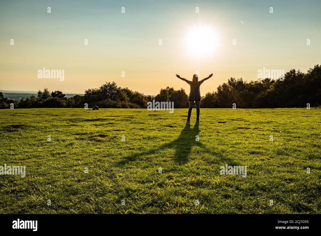 Oxford, Oxfordshire, UK. 14 September, 2020. Hike in Shotover Park. One ...