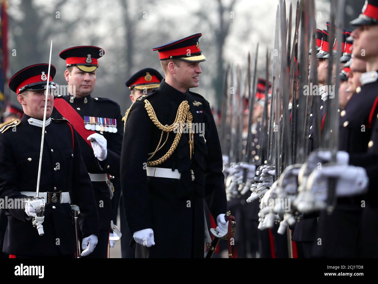 Inspects cadets at the royal military academy at sandhurst hi-res stock ...