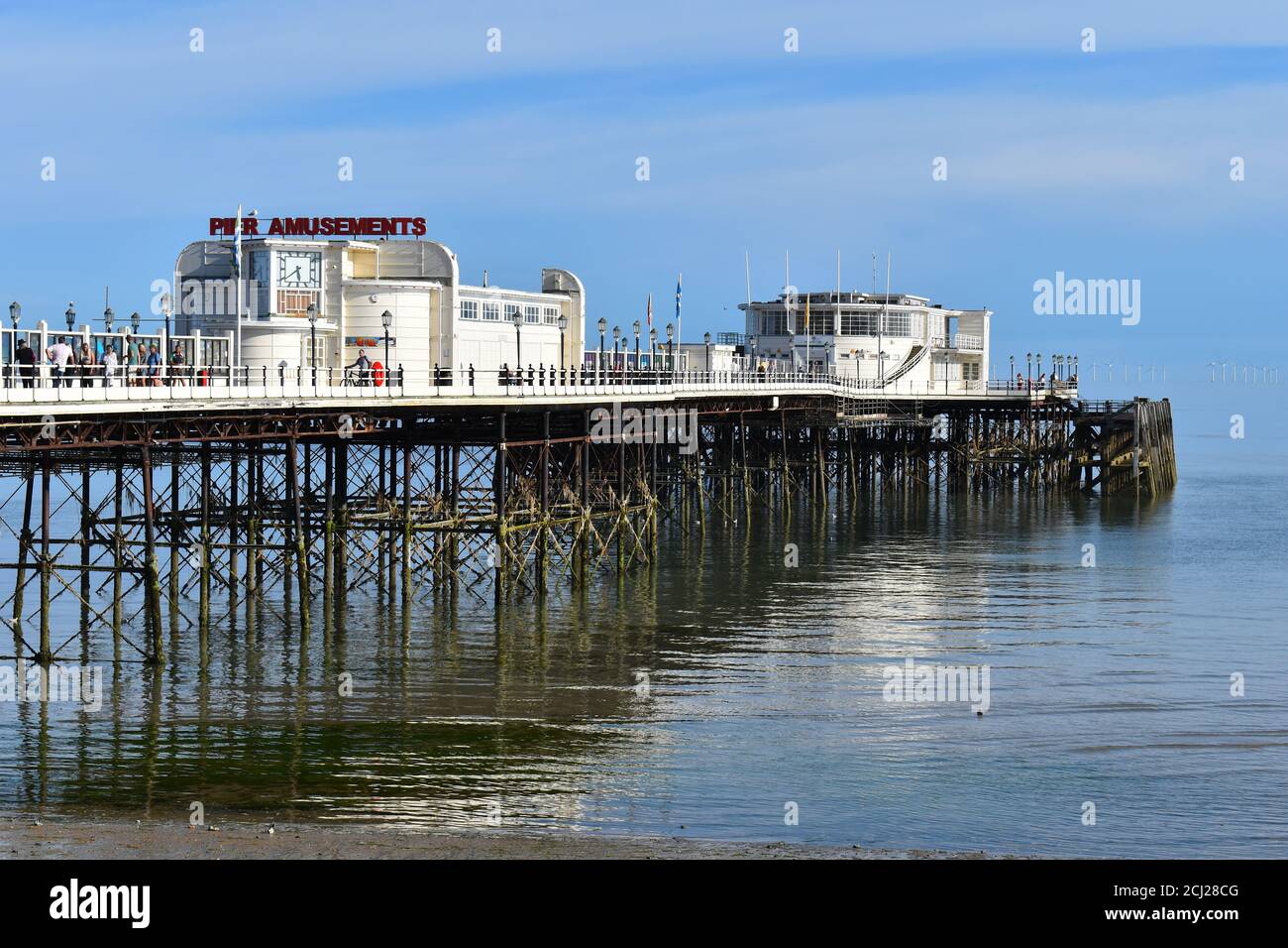 Worthing pier provides iconic focus for the town. Tourists can view ...