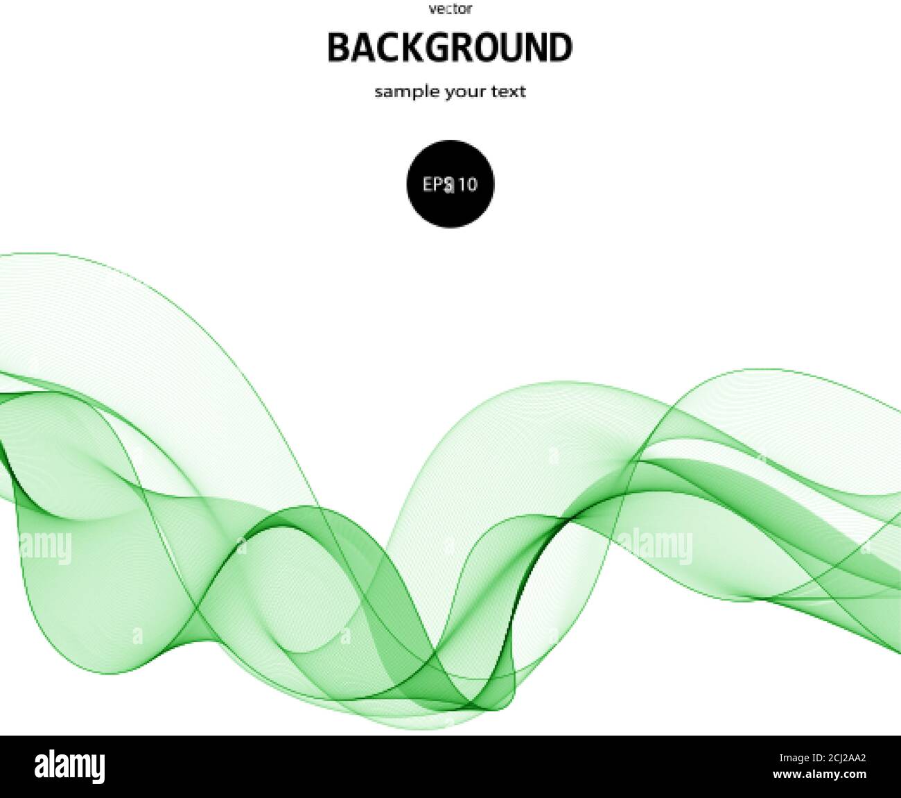 Abstract vector background. Design element - green wave Stock Vector ...