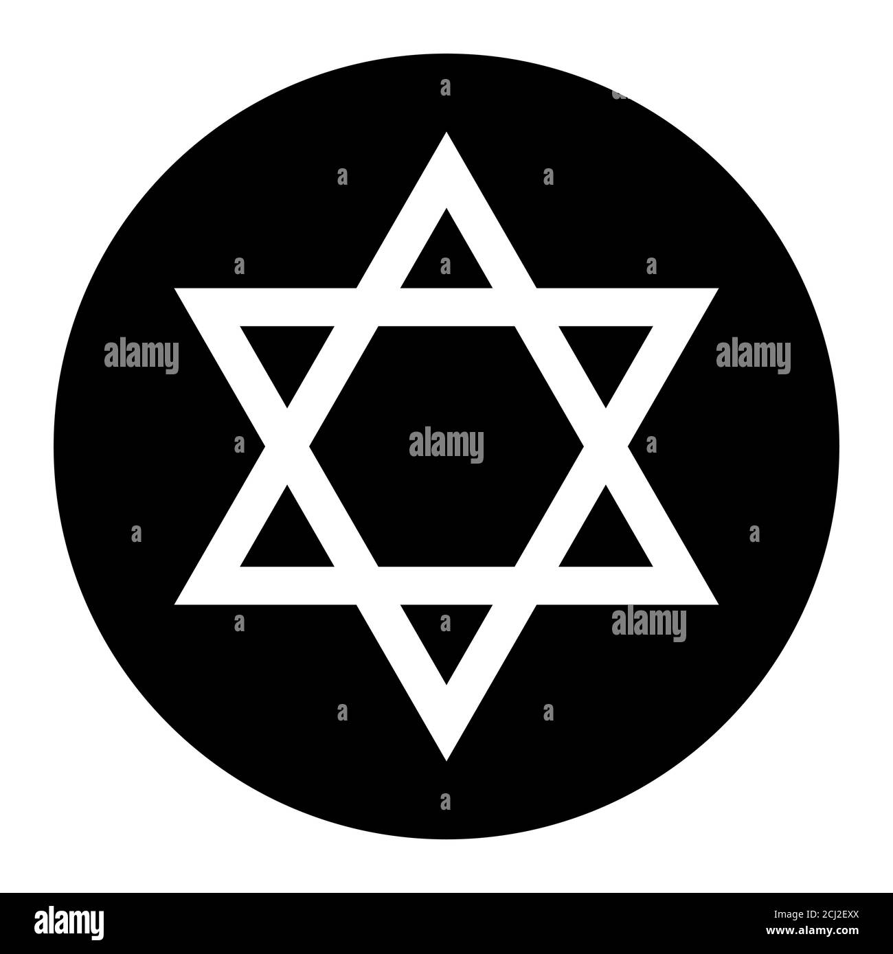 David star icon, israel symbol of religion judaism. Hexagram jerusalem symbol. Biblical flat ...