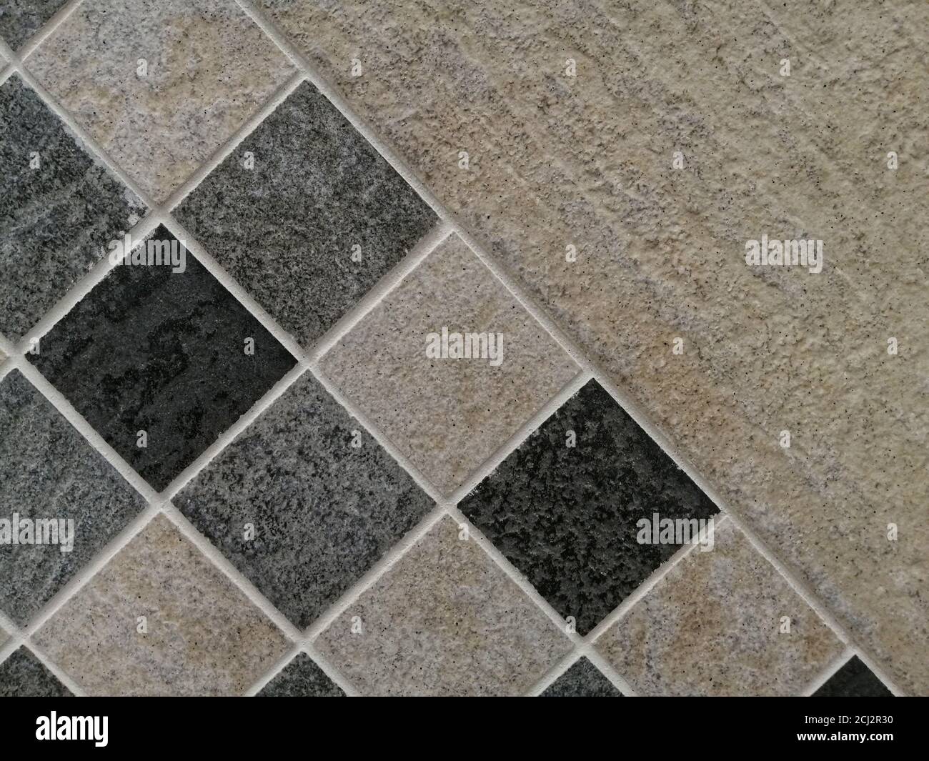 Closeup shot of colorful cladding plates on the wall Stock Photo - Alamy