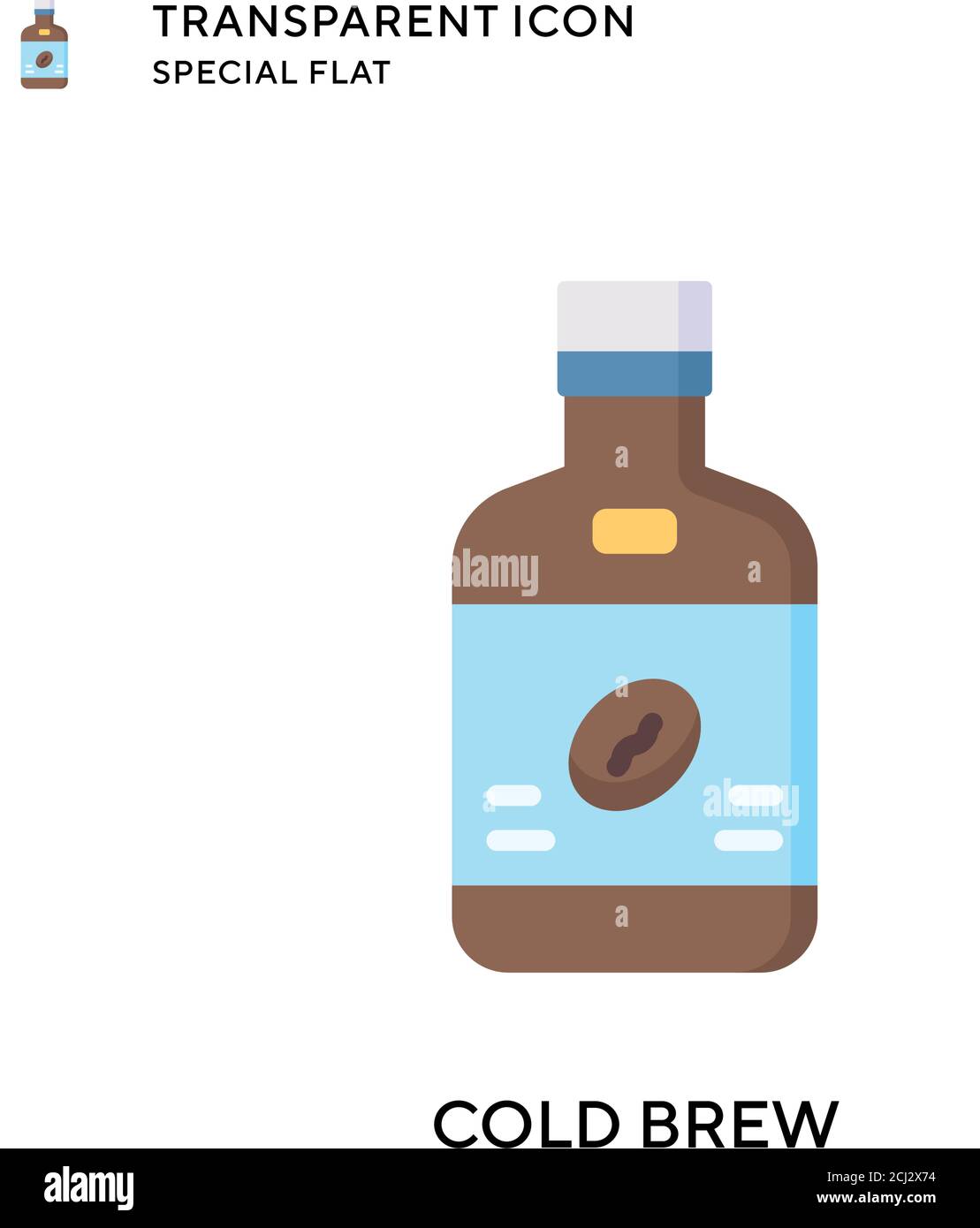 Cold brew vector icon. Flat style illustration. EPS 10 vector Stock ...