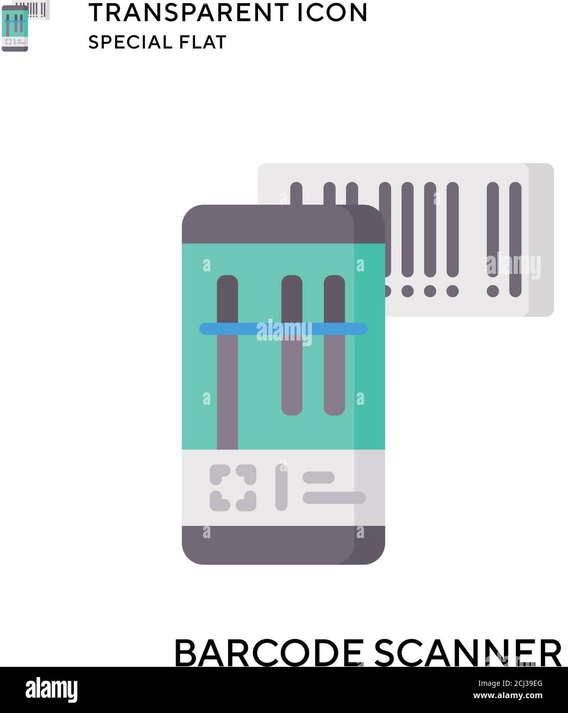 Barcode scanner vector icon. Flat style illustration. EPS 10 vector ...