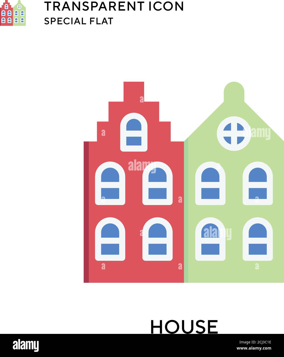 House vector icon. Flat style illustration. EPS 10 vector Stock Vector ...