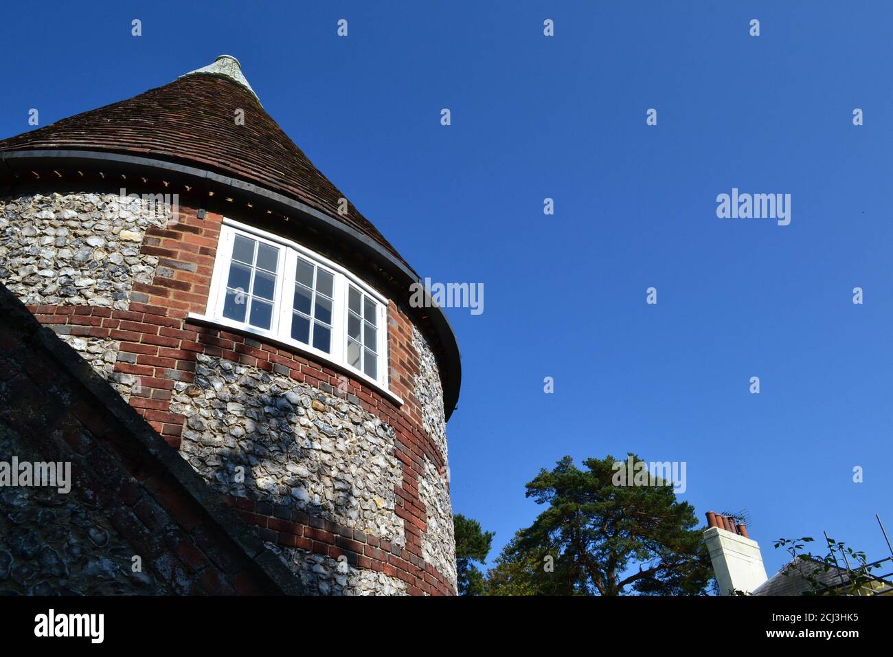 Converted Oast House Typical Vernacular Architecture Of Kent England At Cudham In The North