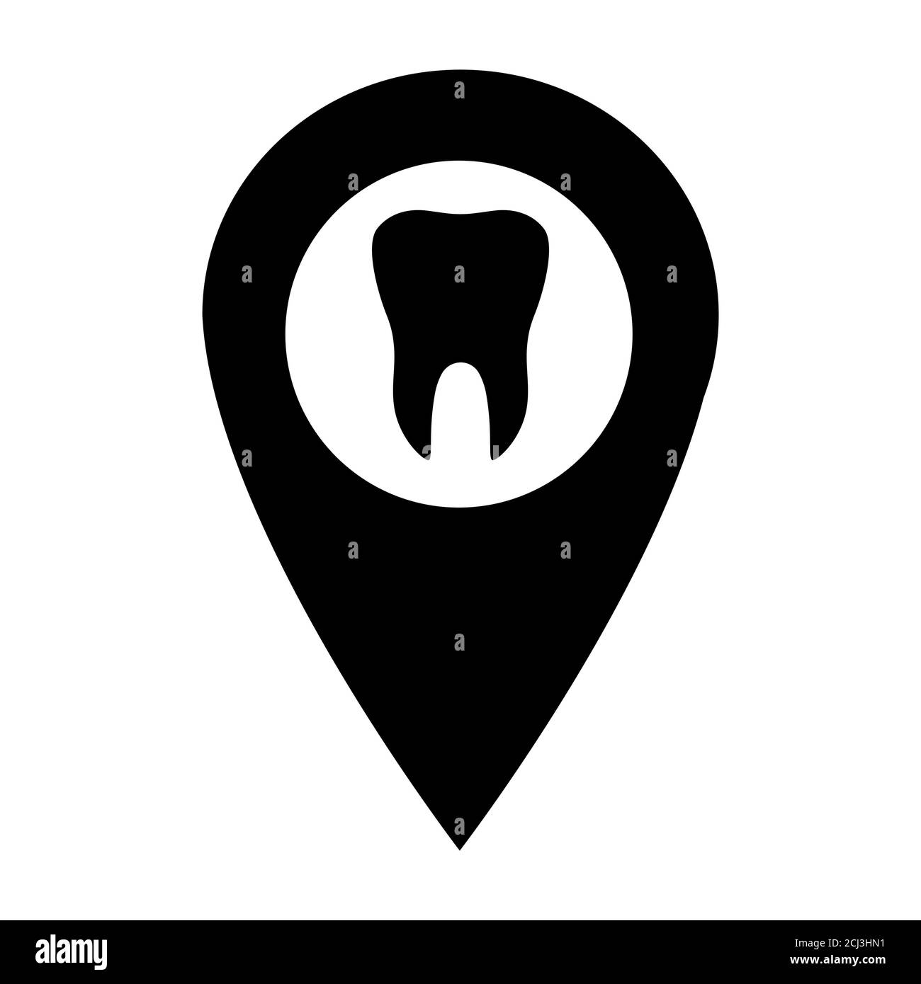 Tooth pointer flat icon isolated on white background. Tooth vector ...