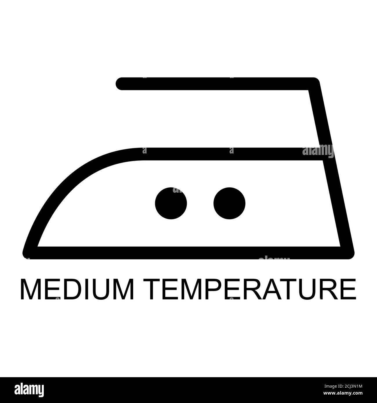 Iron flat icon isolated on white background. Medium temperature level ...