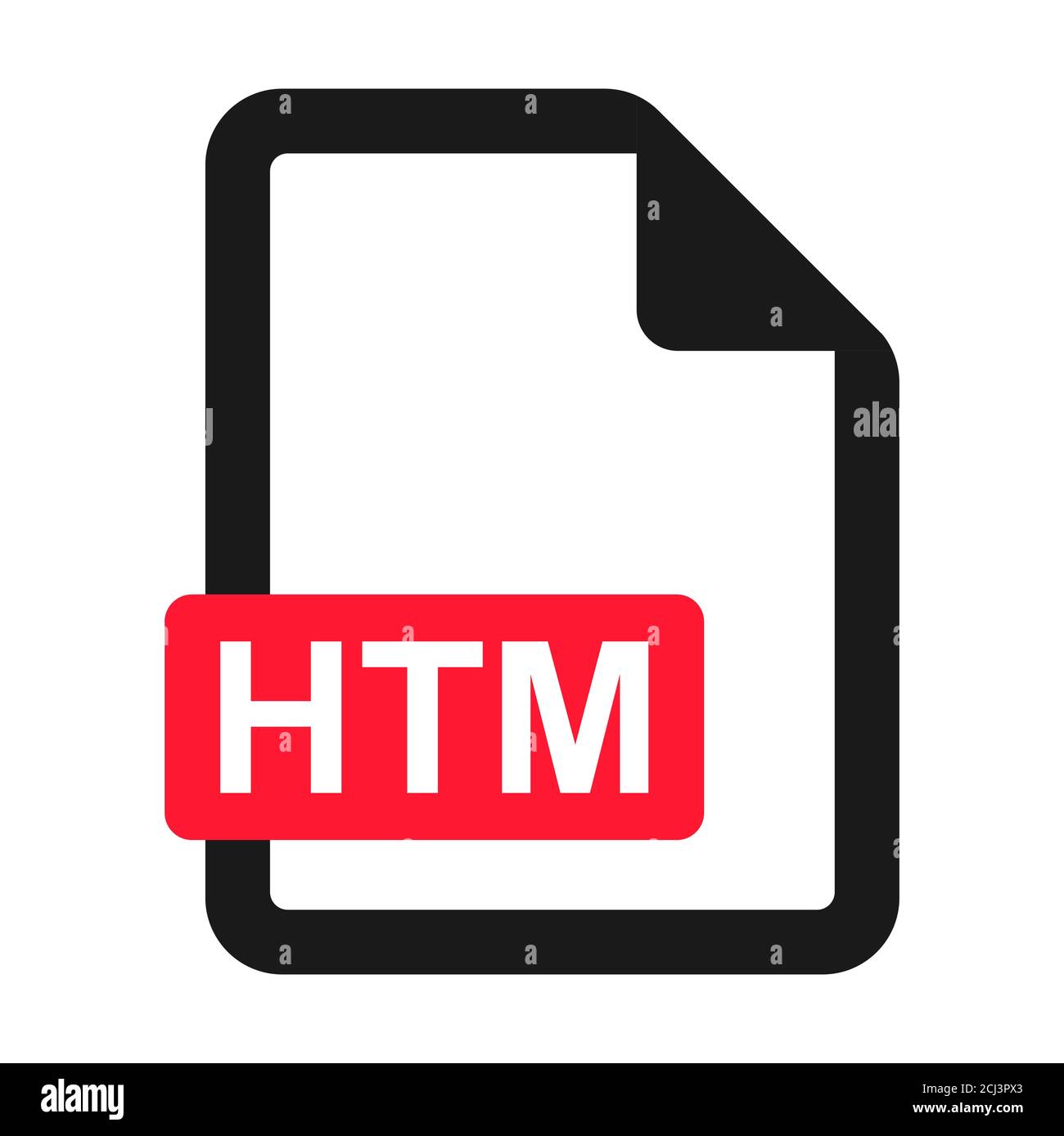 File HTM flat icon isolated on white background. HTM format vector ...
