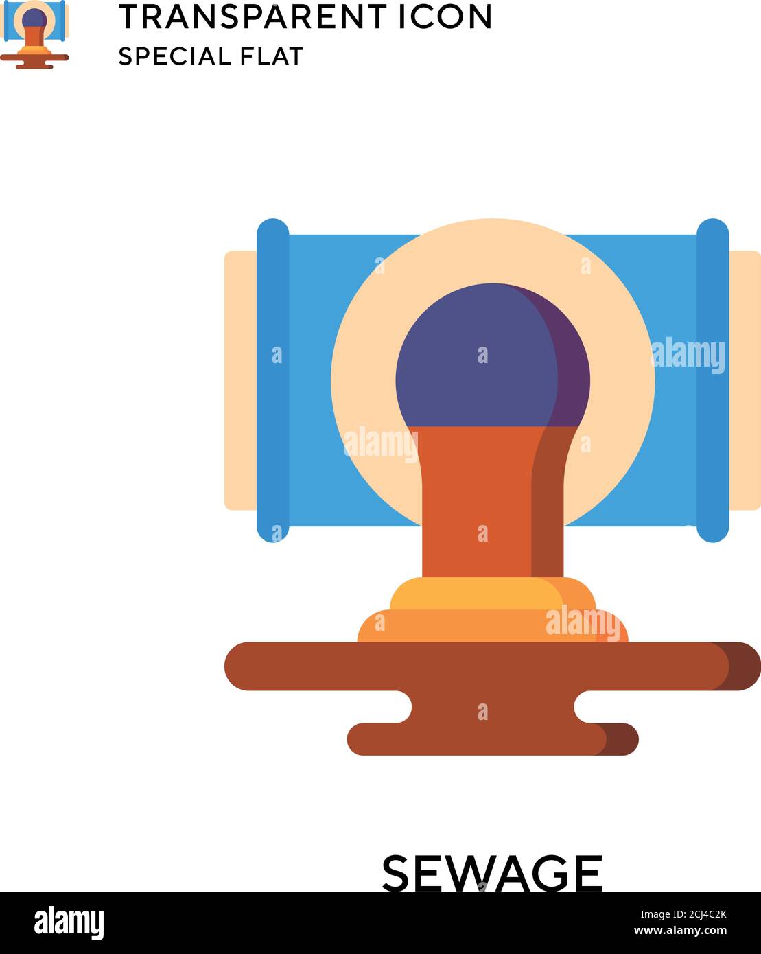 Sewage vector icon. Flat style illustration. EPS 10 vector Stock Vector ...