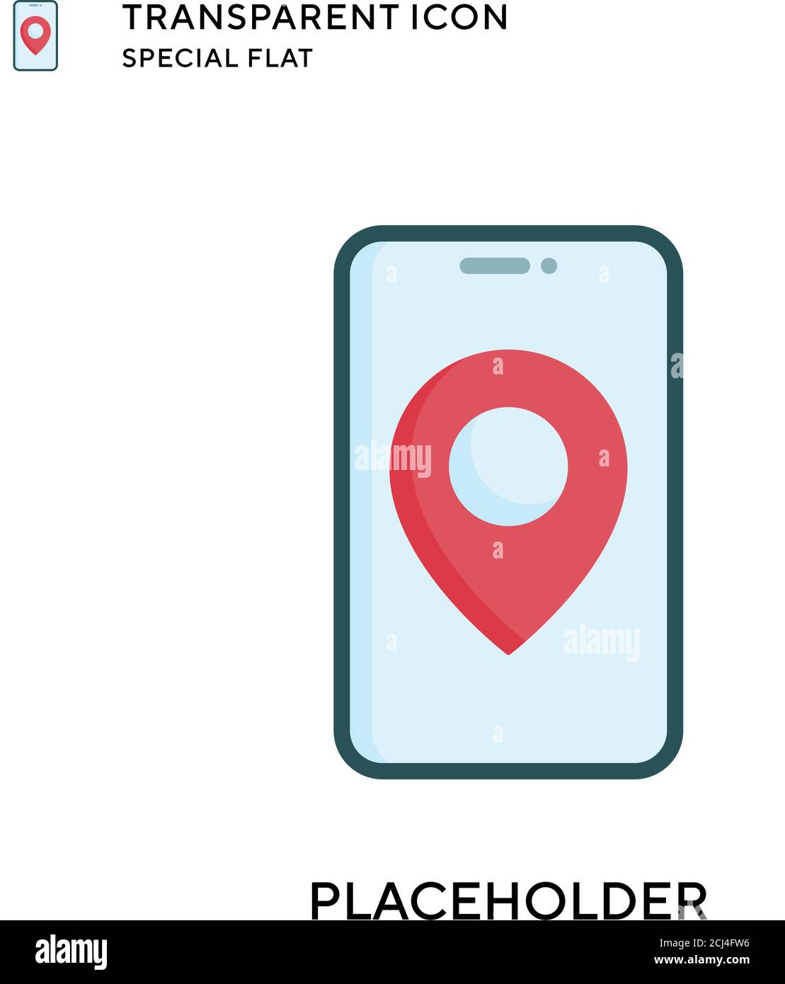 Placeholder vector icon. Flat style illustration. EPS 10 vector Stock ...