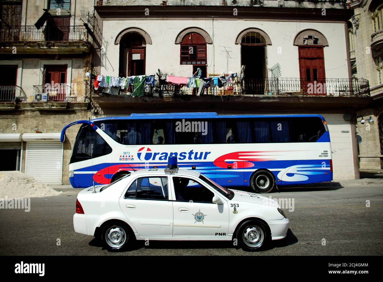 Cuba police car hi-res stock photography and images - Alamy