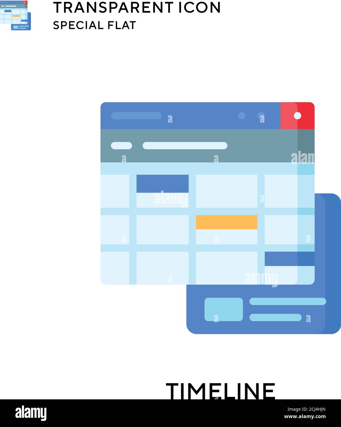 Timeline vector icon. Flat style illustration. EPS 10 vector Stock ...