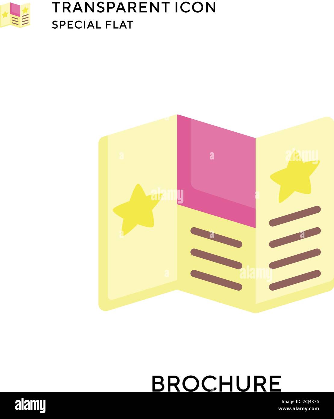 Brochure vector icon. Flat style illustration. EPS 10 vector Stock ...