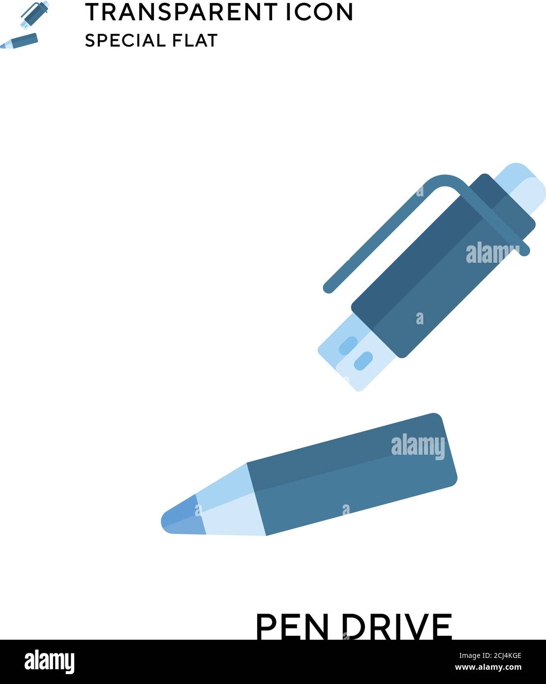 Pen drive vector icon. Flat style illustration. EPS 10 vector Stock ...