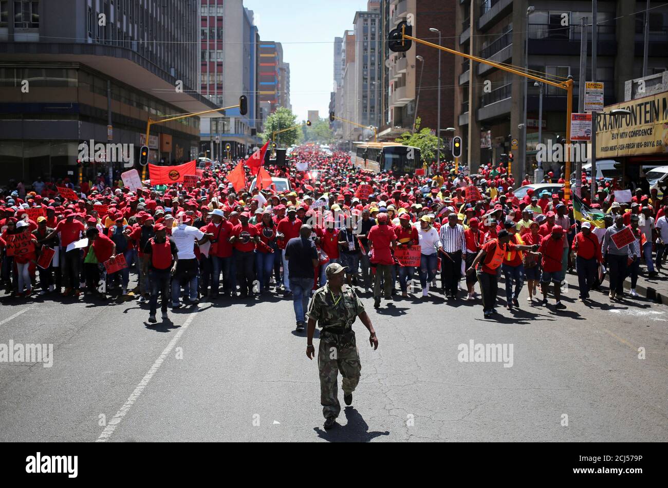 Cosatu protest south africa hi-res stock photography and images - Alamy