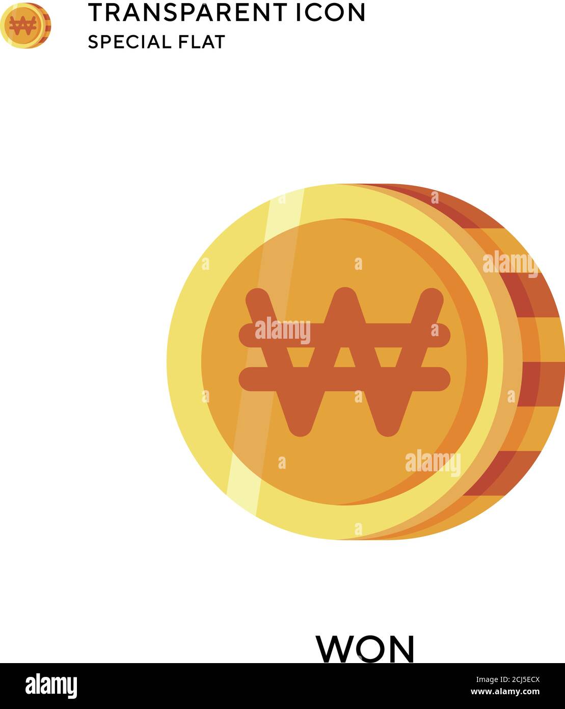 South korean currency icon vector vectors hi-res stock photography and ...