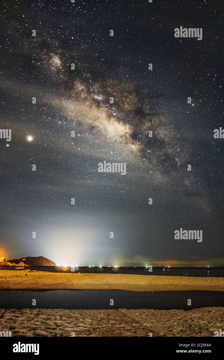 Beautiful shot of Starry Landscape from Hong Kong Stock Photo - Alamy