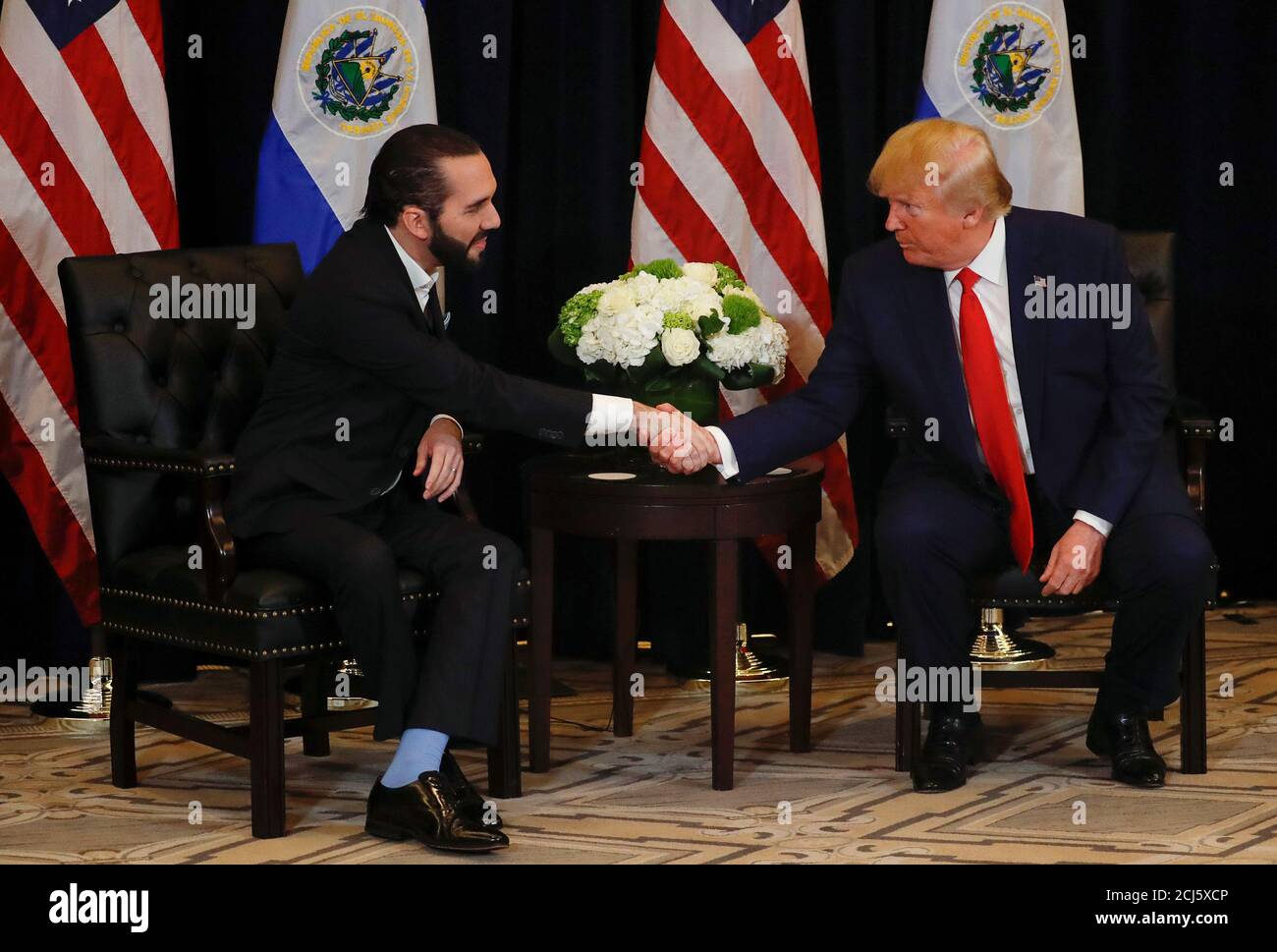 Nayib bukele meeting with donald trump hi-res stock photography and ...