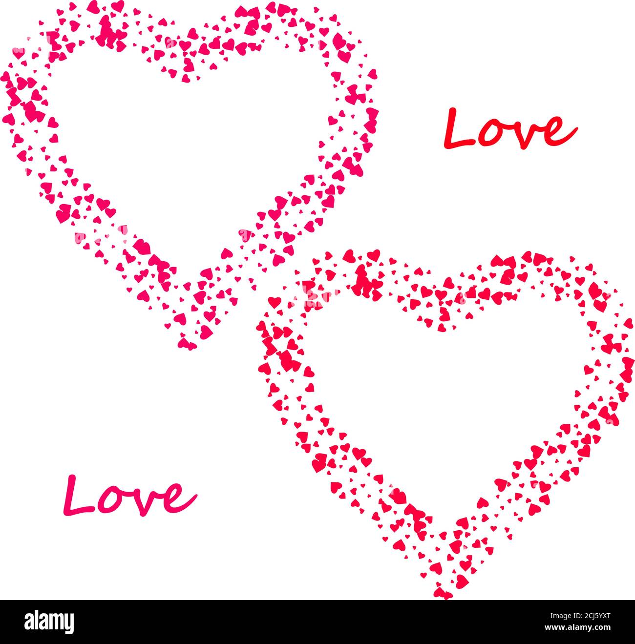 Red paper hearts confetti Cut Out Stock Images & Pictures - Alamy
