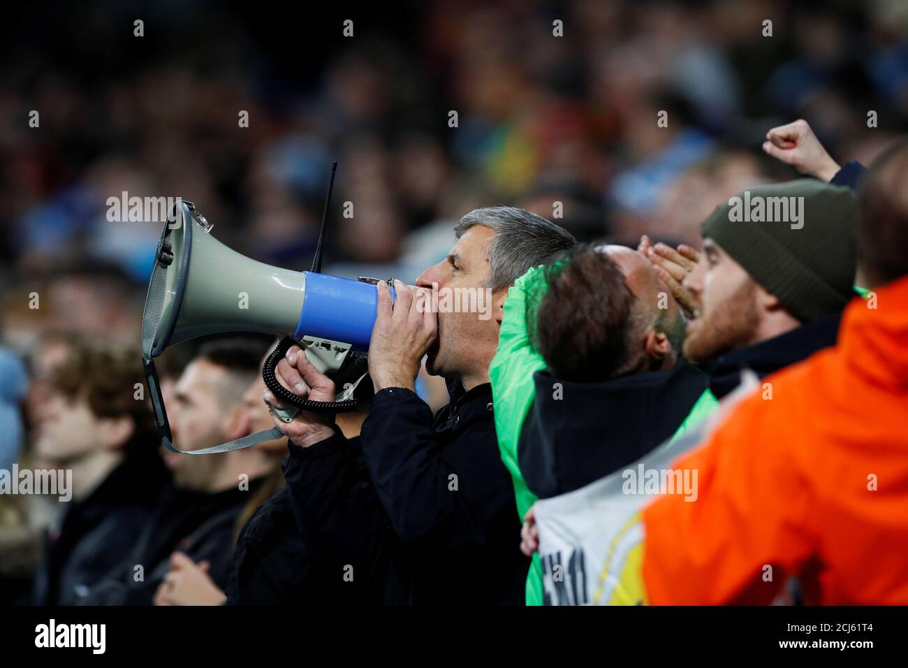Football fan megaphone hi-res stock photography and images - Alamy