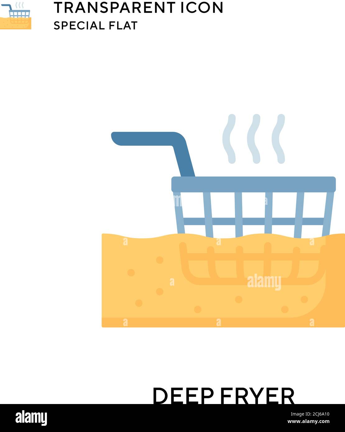 Deep fryer vector icon. Flat style illustration. EPS 10 vector Stock ...