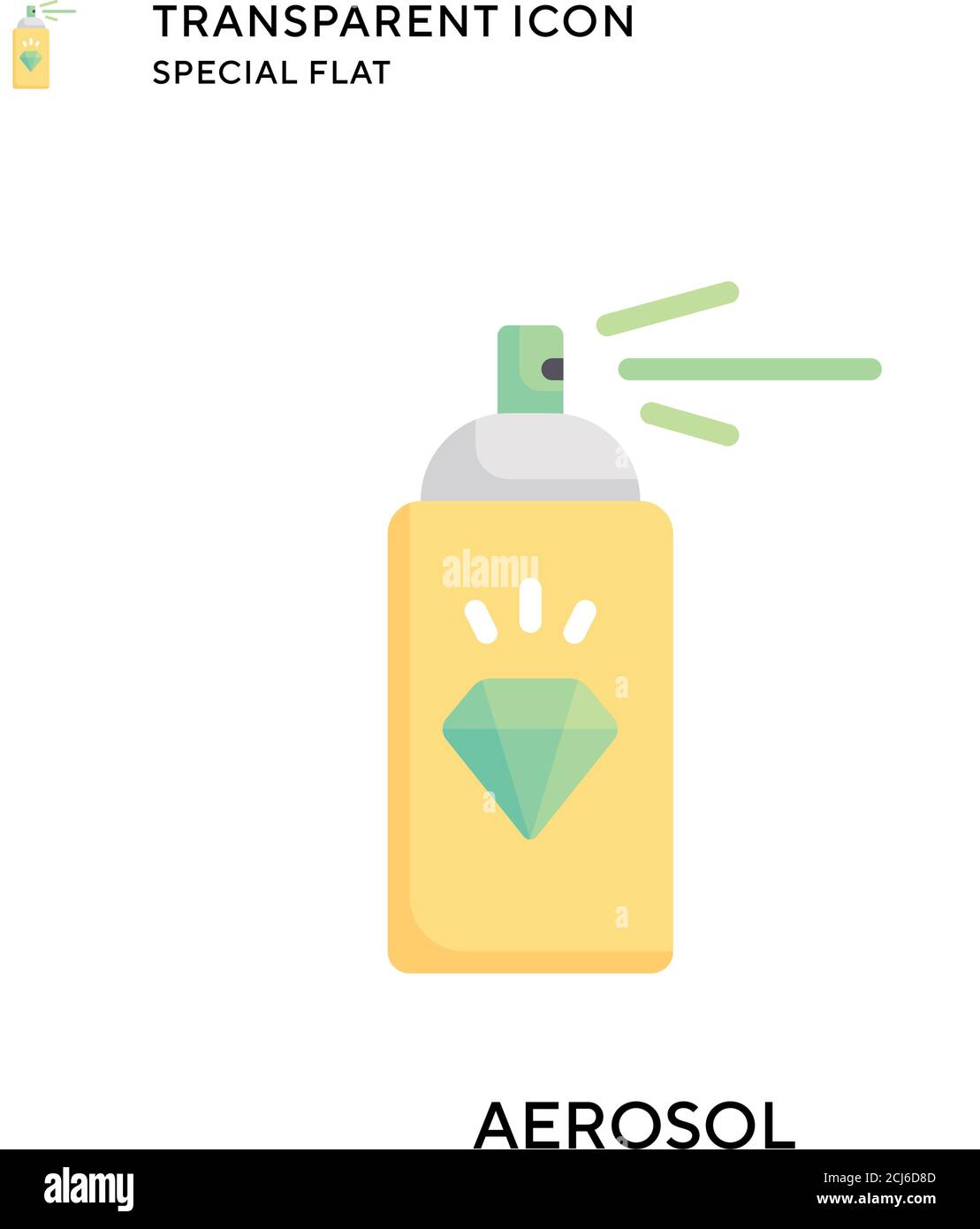 Aerosol vector icon. Flat style illustration. EPS 10 vector Stock ...